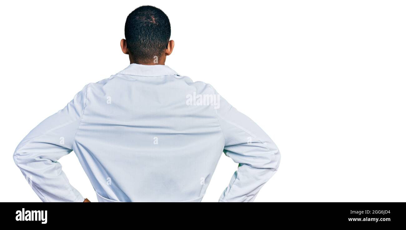 Young african american man wearing doctor uniform and stethoscope ...