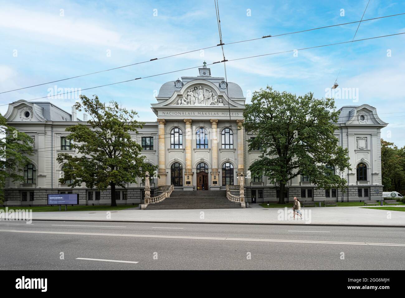 Riga, Latvia. 22 August 2021. exterior view of the Latvian National ...