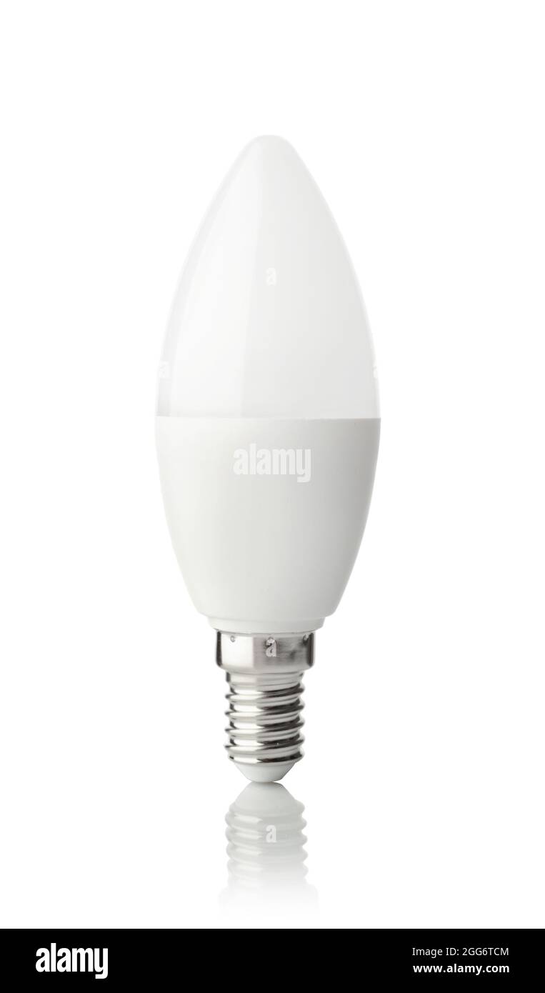 Economical led lamp for lighting isolated on white Stock Photo - Alamy