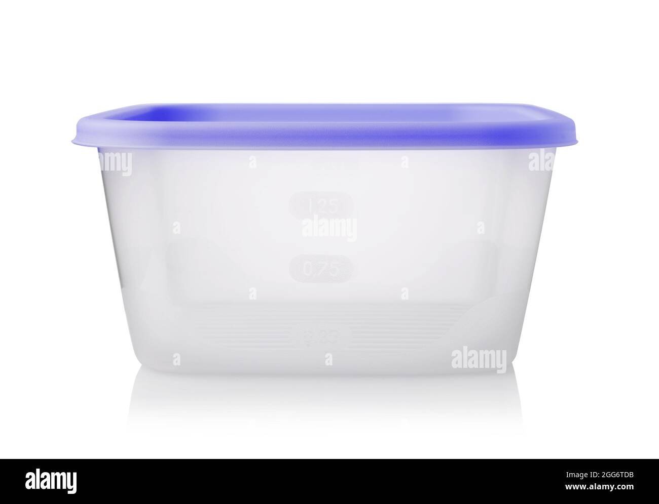 Closed food plastic container isolated on white Stock Photo - Alamy