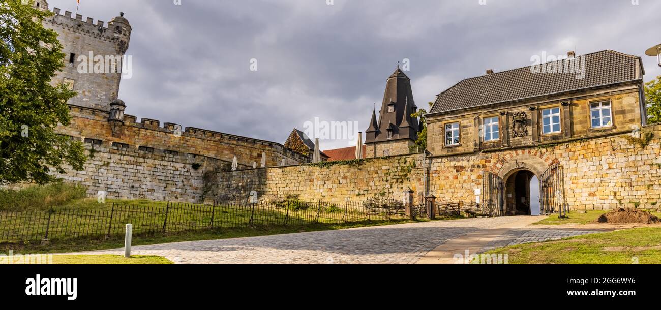 Bad Bentheim, Germany - August 25, 2021: Entrance of Bentheim Castle in ...