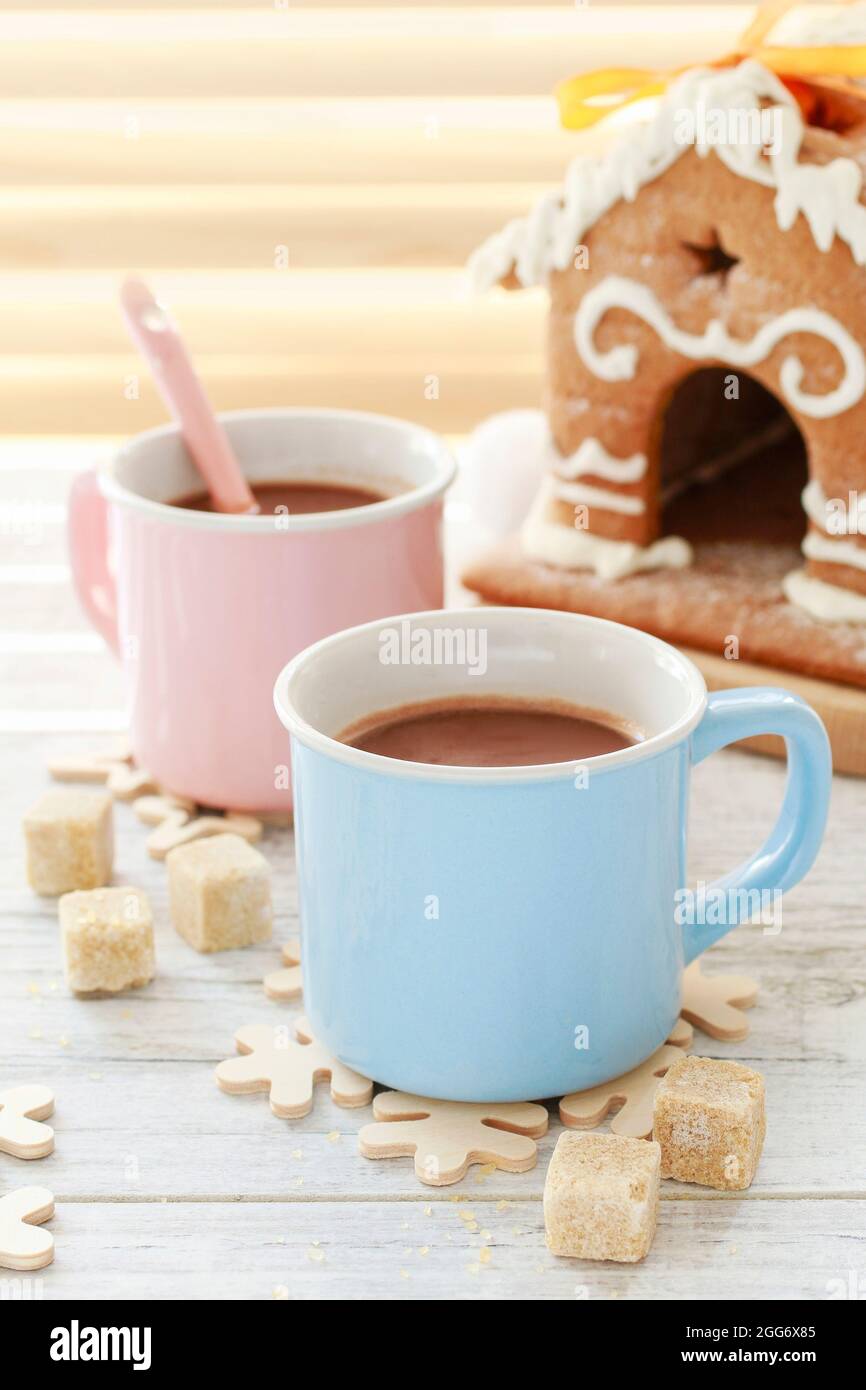 Hot chocolate drink. Party time Stock Photo - Alamy