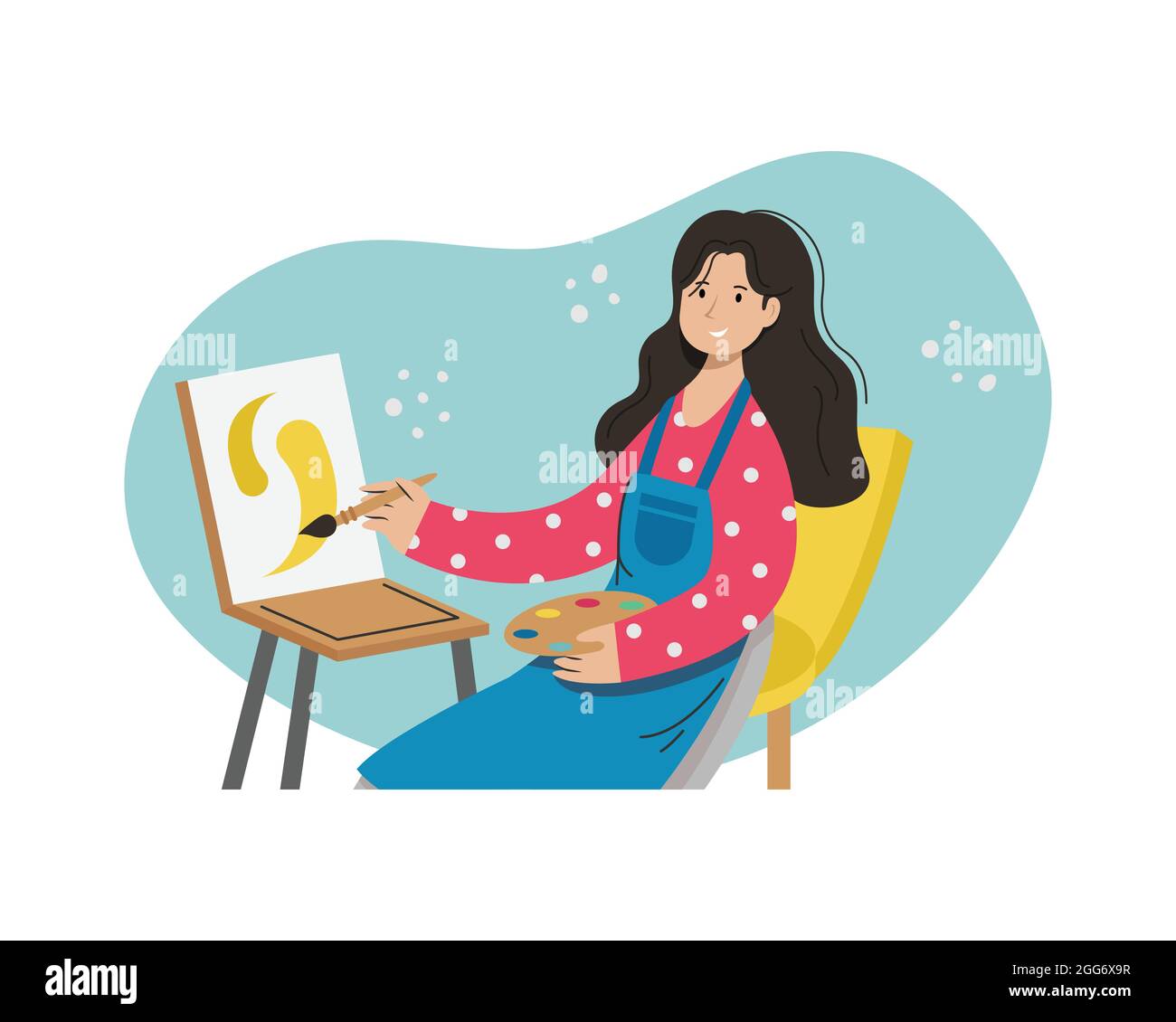 Picture with oil paints Stock Vector Images - Alamy