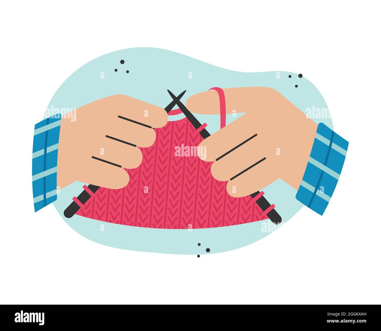 Illustration knitting needles Stock Vector Images - Alamy