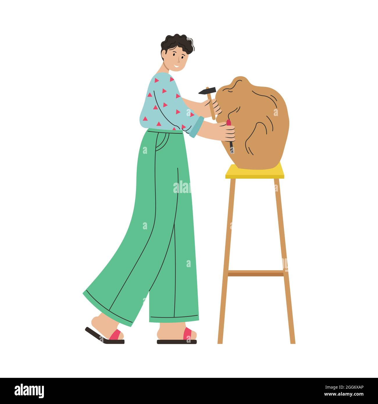 Gypsum man face sculpture Cut Out Stock Images & Pictures - Alamy