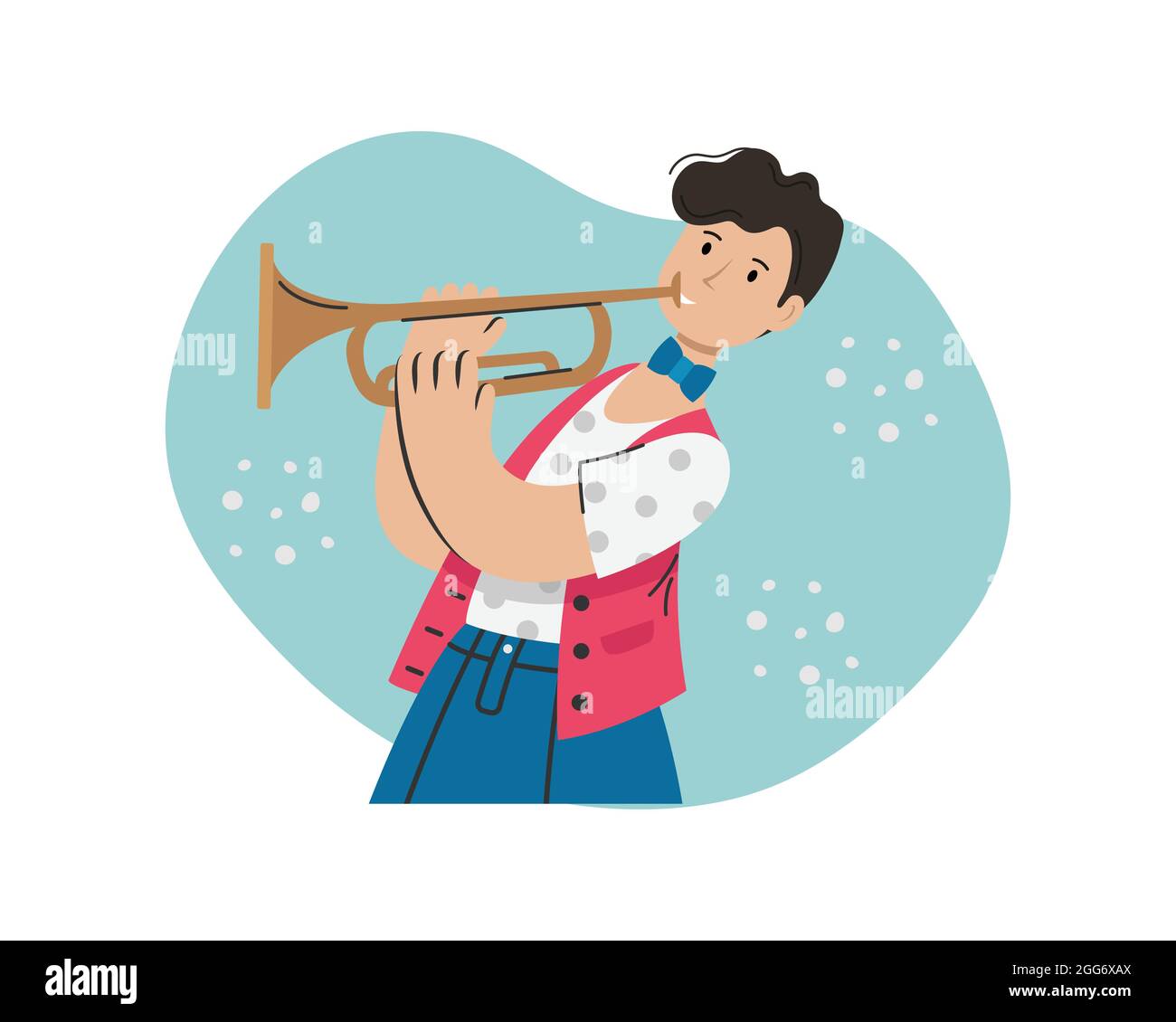 Person playing the trumpet Stock Vector Images - Alamy