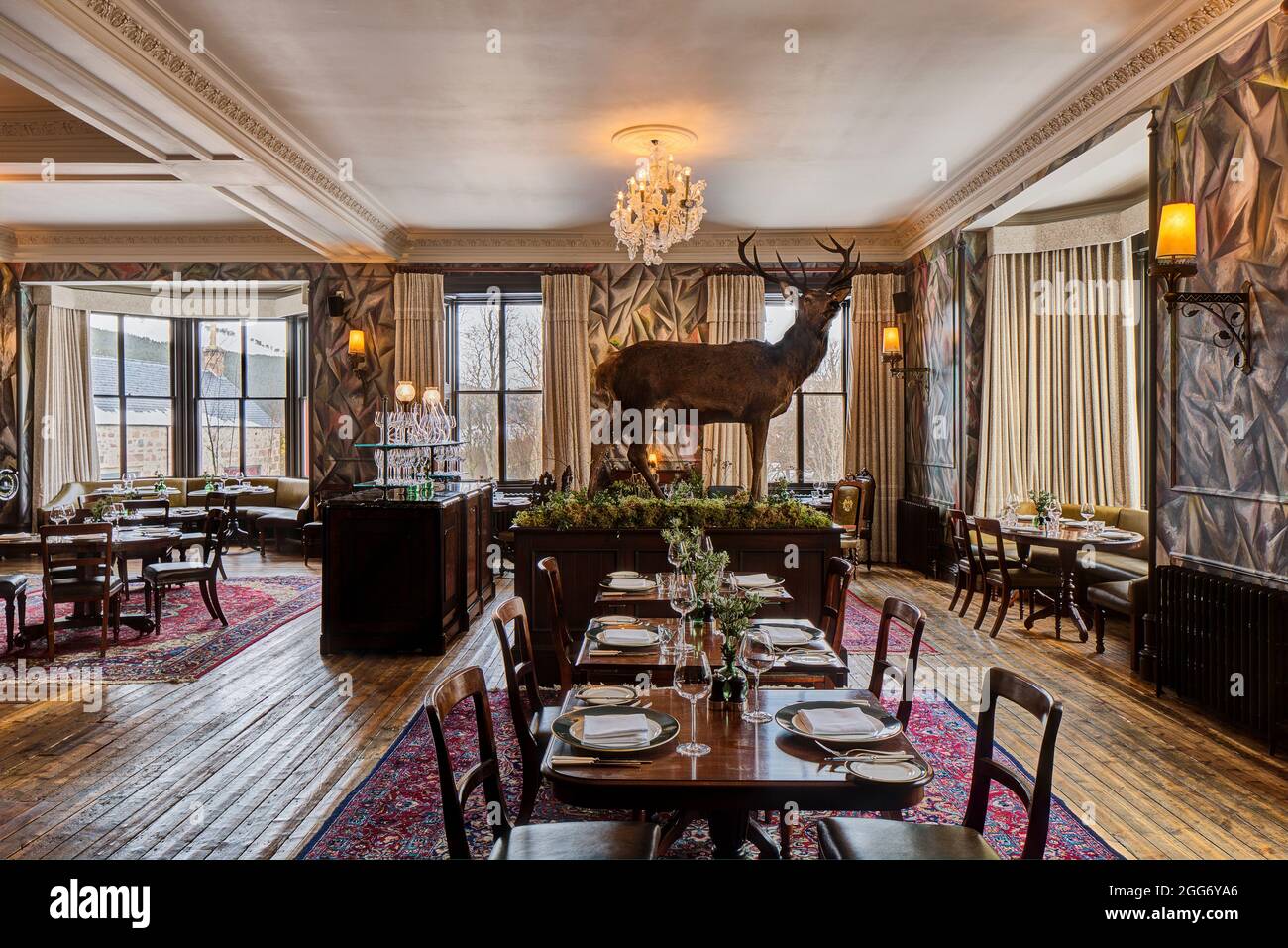 Restaurant. Fife Arms, Braemar, United Kingdom. Architect: Moxon, 2019 ...