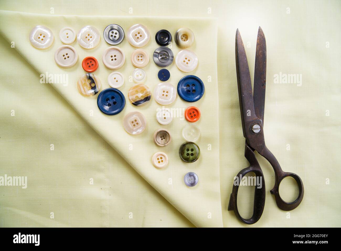 Basic elements and essential to the profession of the tailor Stock ...