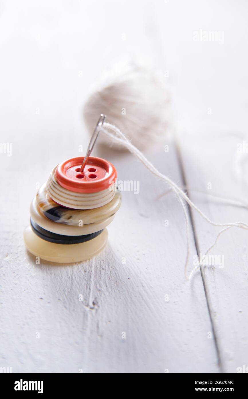 Basic elements and essential to the profession of the tailor Stock ...