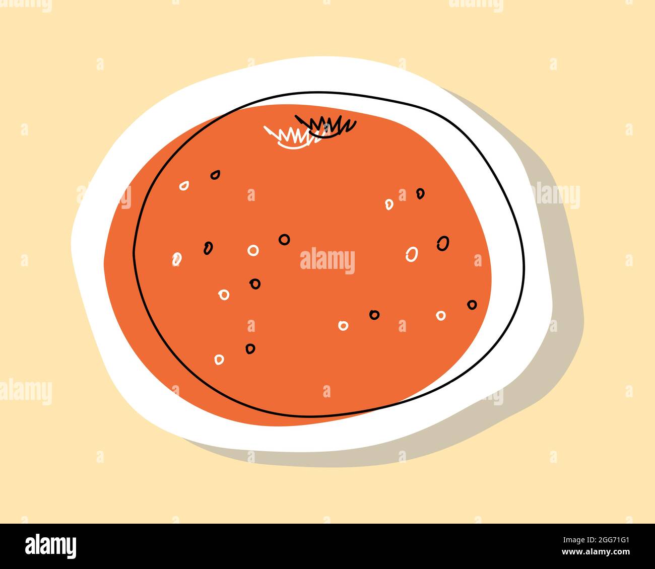 Tangerine in hand isolated Stock Vector Images - Alamy