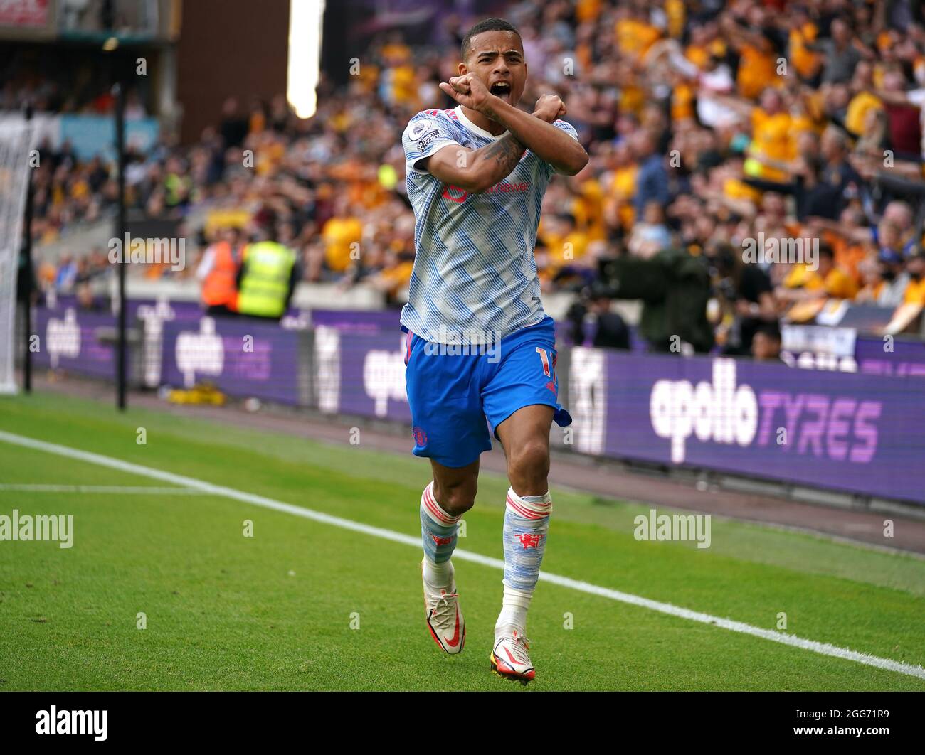 Manchester uniteds mason greenwood celebrates hi-res stock photography ...