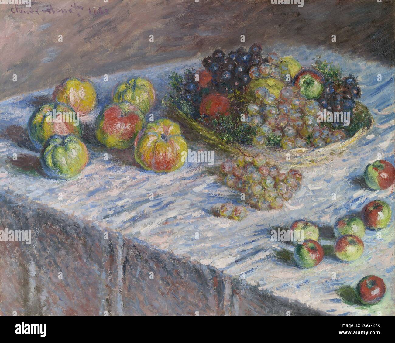 Apples and Grapes by Claude Monet Stock Photo - Alamy