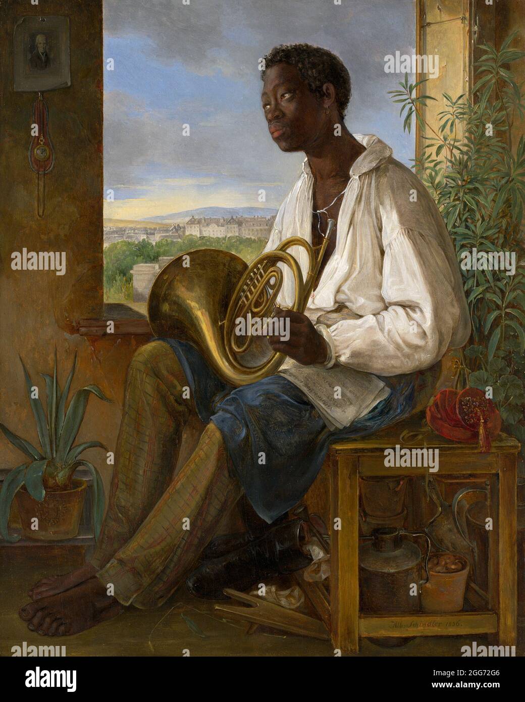 Portrait of Emmanuel Rio by Albert Schindler 1836 Stock Photo - Alamy