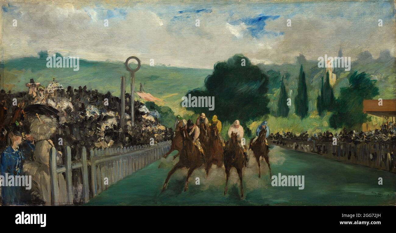 The Races at Longchamp 1866 by Édouard Manet Stock Photo - Alamy