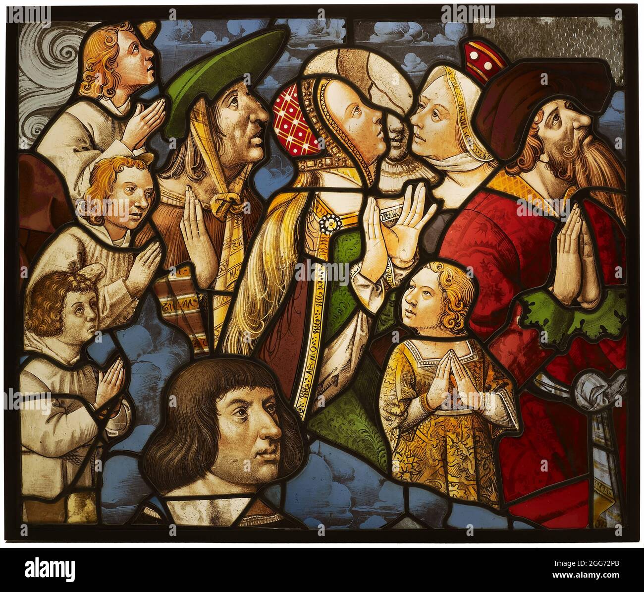 Saints and Worshippers in Adoration by a French artist circa 1510/15 ...