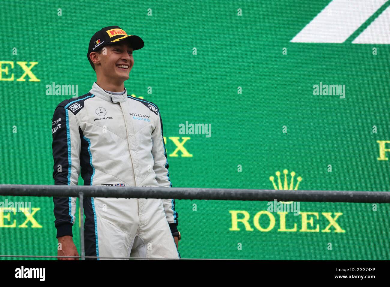 George russell podium 2021 hi-res stock photography and images - Alamy
