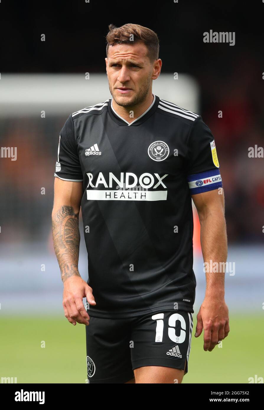 Luton, England, 28th August 2021. Billy Sharp of Sheffield Utd during ...