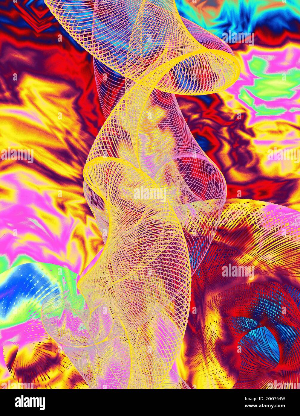 Abstract digital waves. Modern art. 3D rendering Stock Photo - Alamy