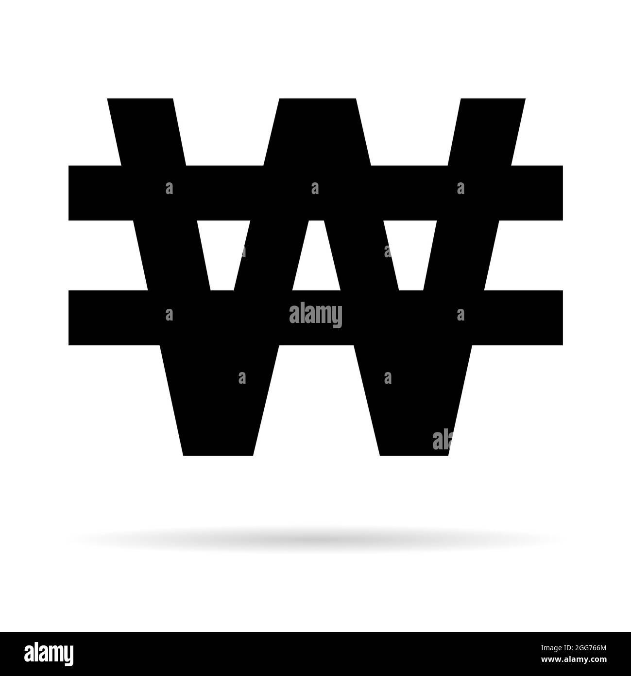 Won south korea icon, money krw finance cash income design, currency ...