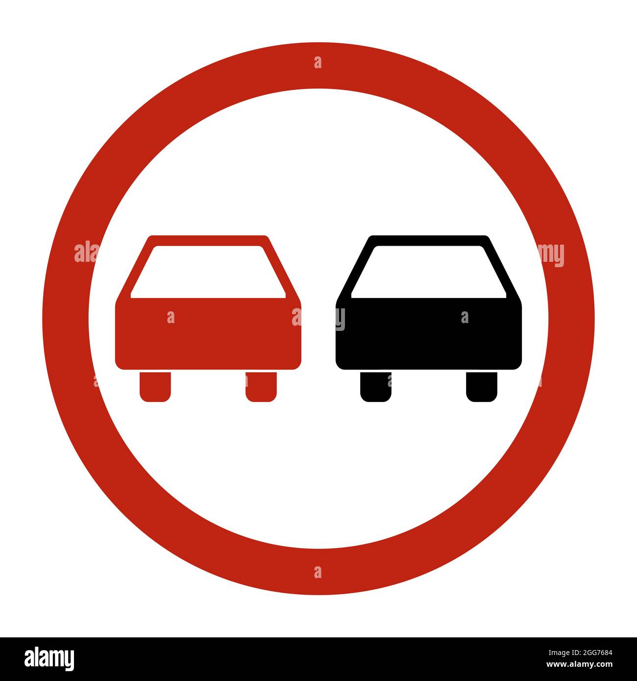 Overtaking prohibited Cut Out Stock Images & Pictures - Alamy
