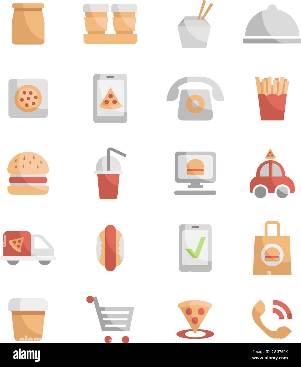 Food delivery service on Cut Out Stock Images & Pictures - Alamy