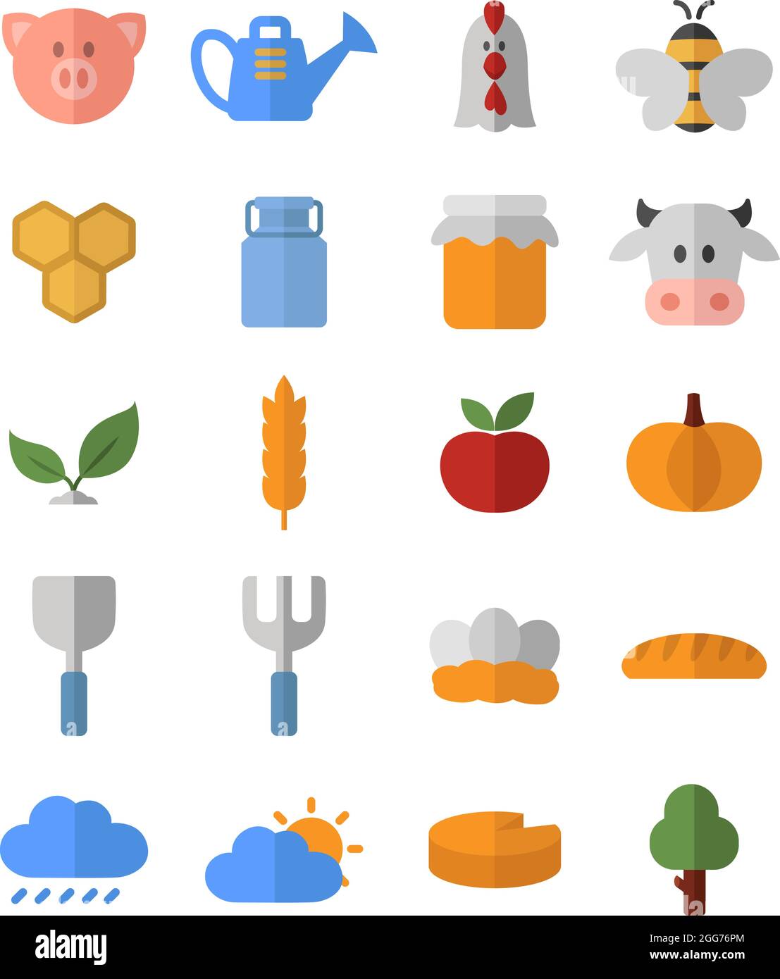 White farm house concept icon Stock Vector Images - Alamy