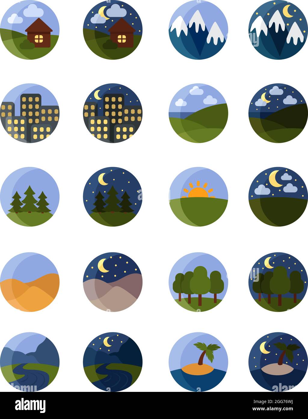 Pretty landscapes Stock Vector Images - Alamy