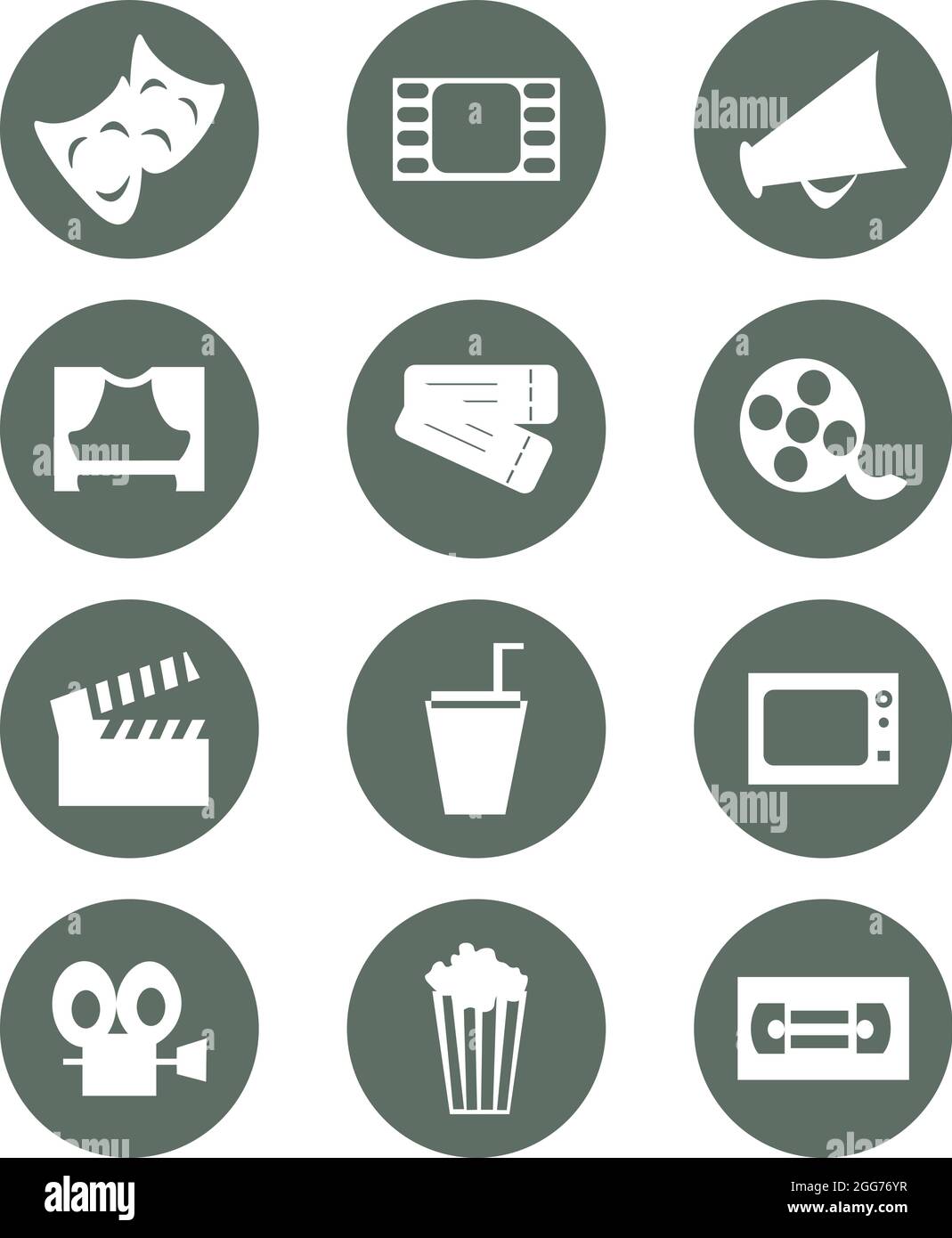 Going to the cinema, illustration, vector on white background Stock ...