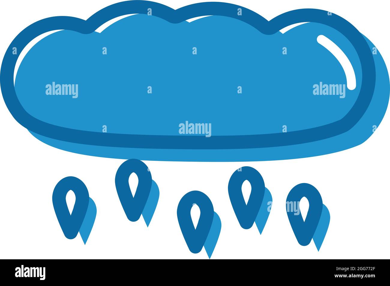 Blue cloud symbol icon hi-res stock photography and images - Alamy