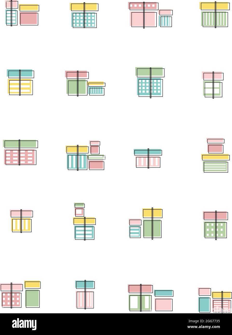 Red christmas boxes on Stock Vector Images - Alamy