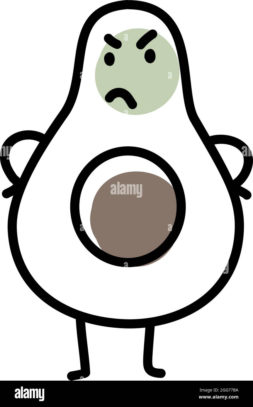 Avocado cartoon character on Cut Out Stock Images & Pictures - Alamy