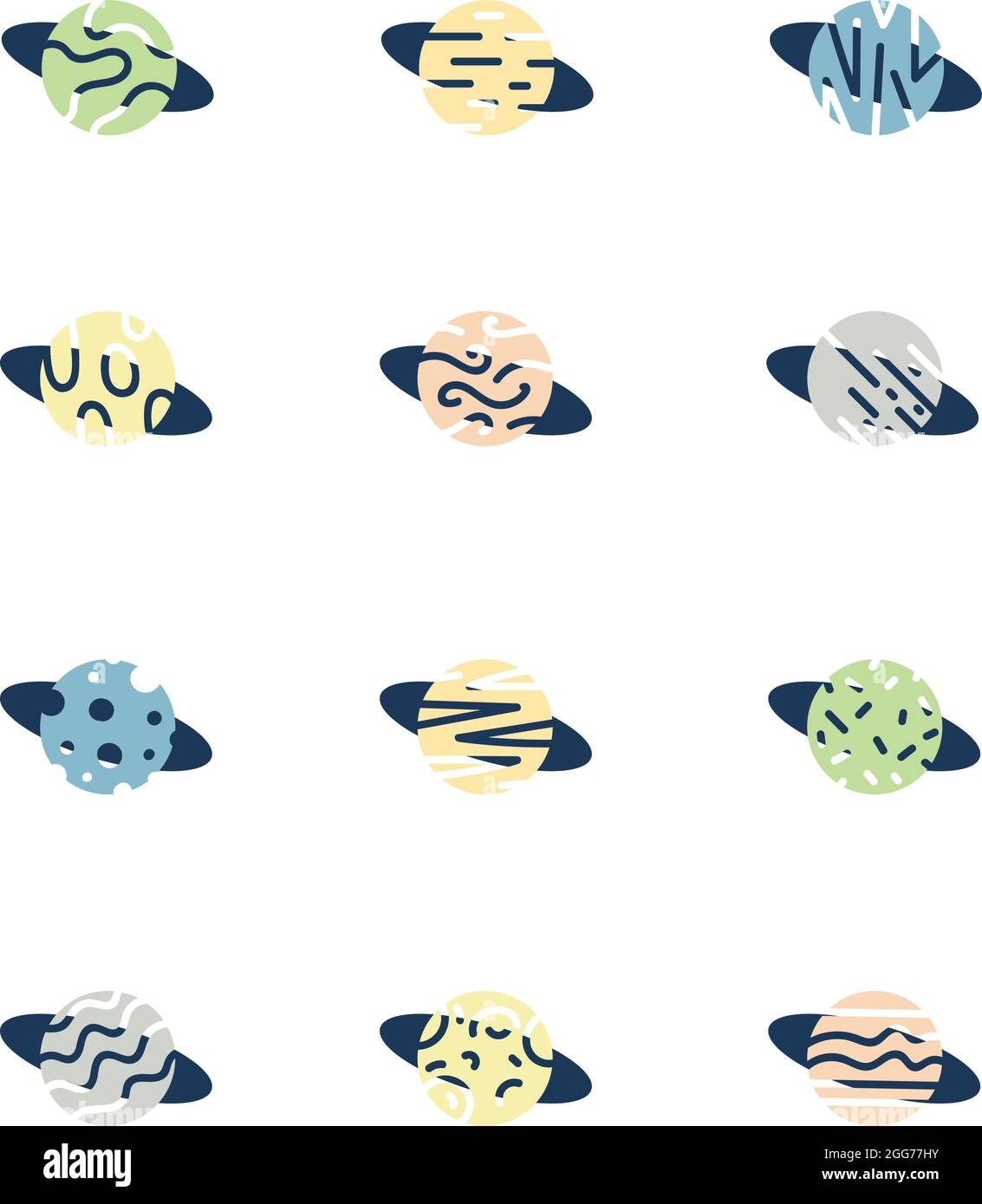 Milky Way Planets Vector