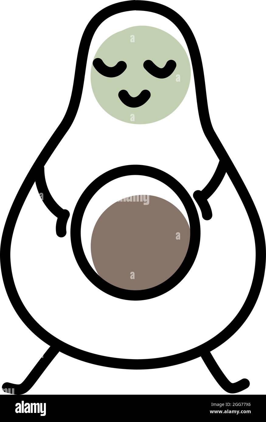 Cartoon avocado character on Stock Vector Images - Alamy