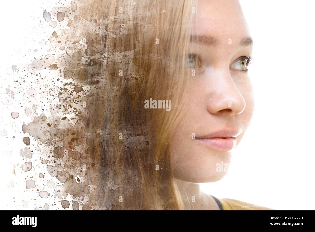 Woman mental health double exposure hi-res stock photography and images ...