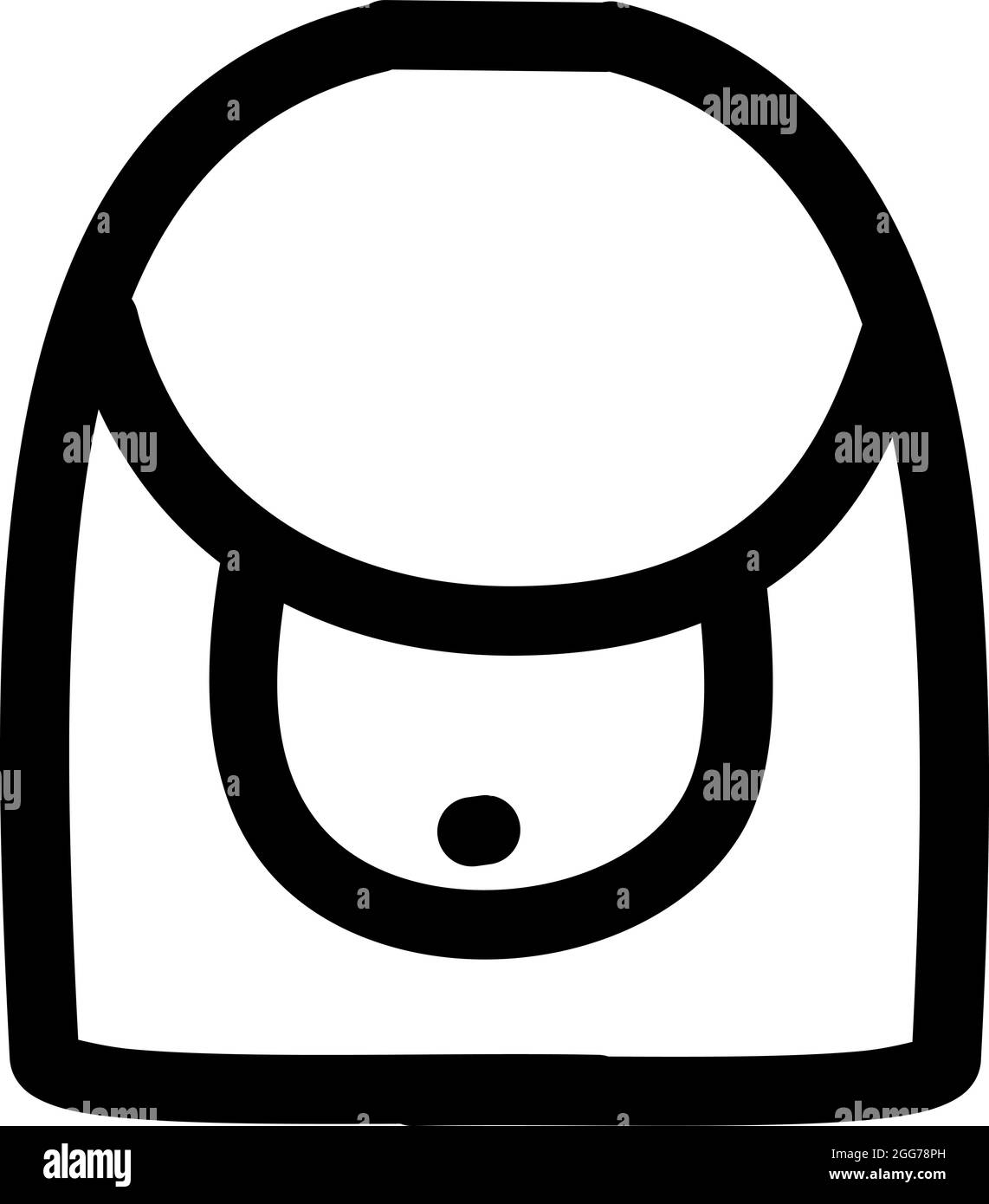 Shoulder bag, icon illustration, vector on white background Stock ...