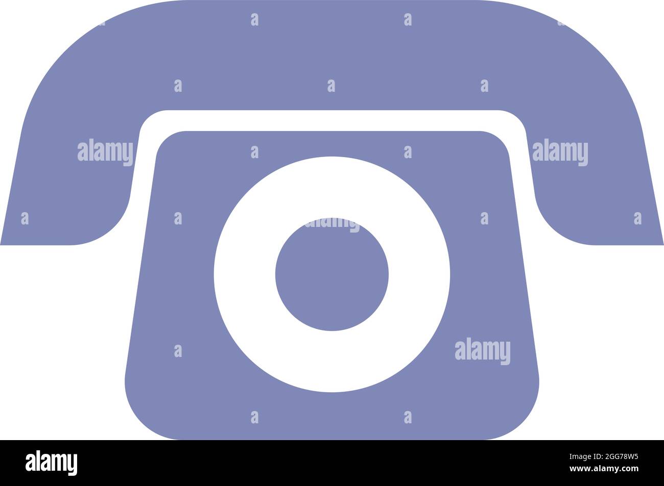 Purple telephone, icon illustration, vector on white background Stock ...