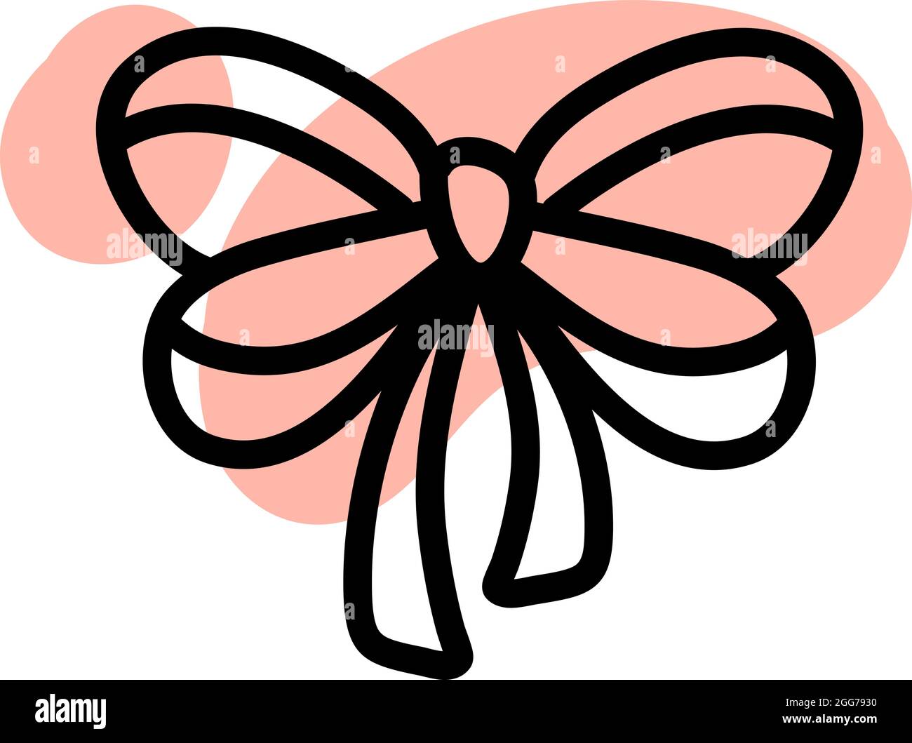 Pink ribbon, icon illustration, vector on white background Stock Vector ...