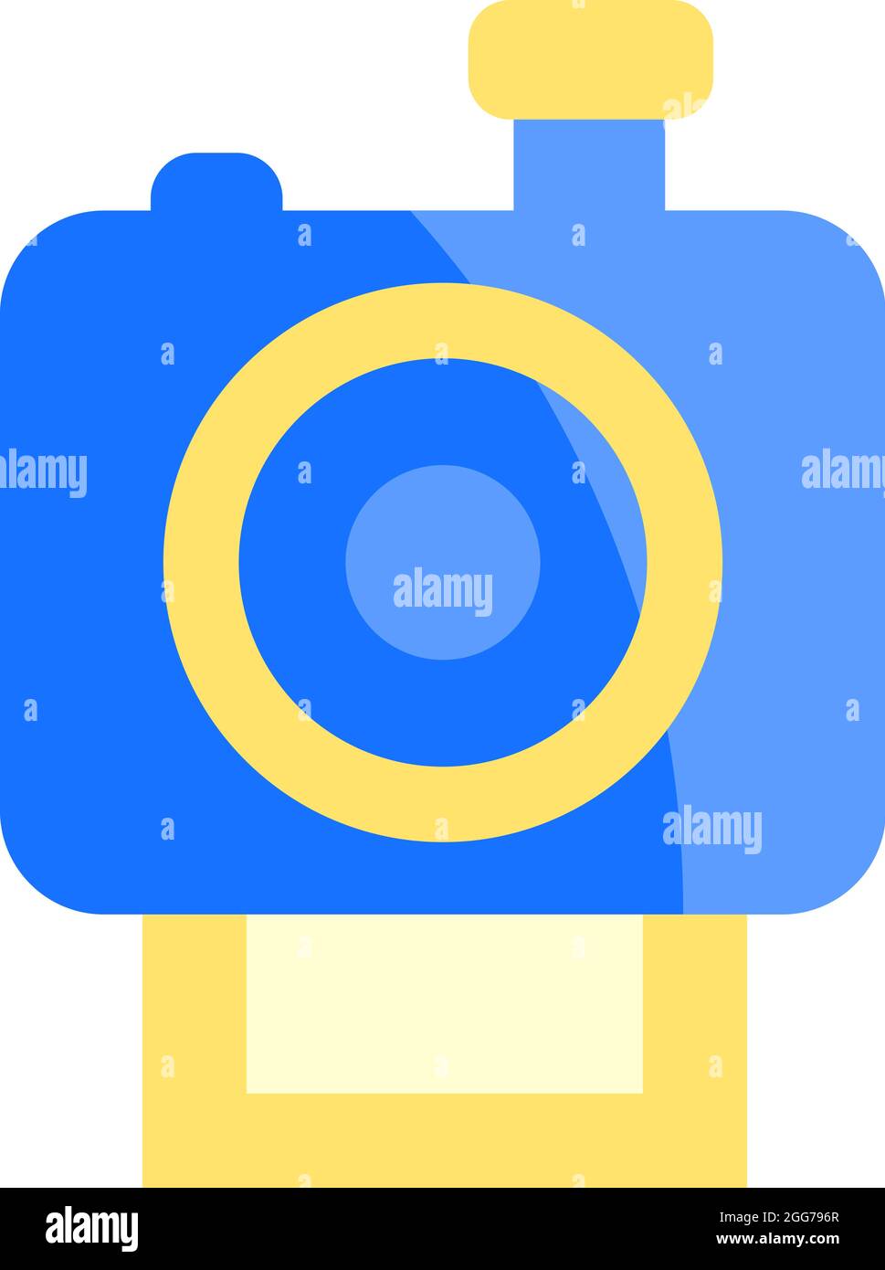 Blue camera, icon illustration, vector on white background Stock Vector ...