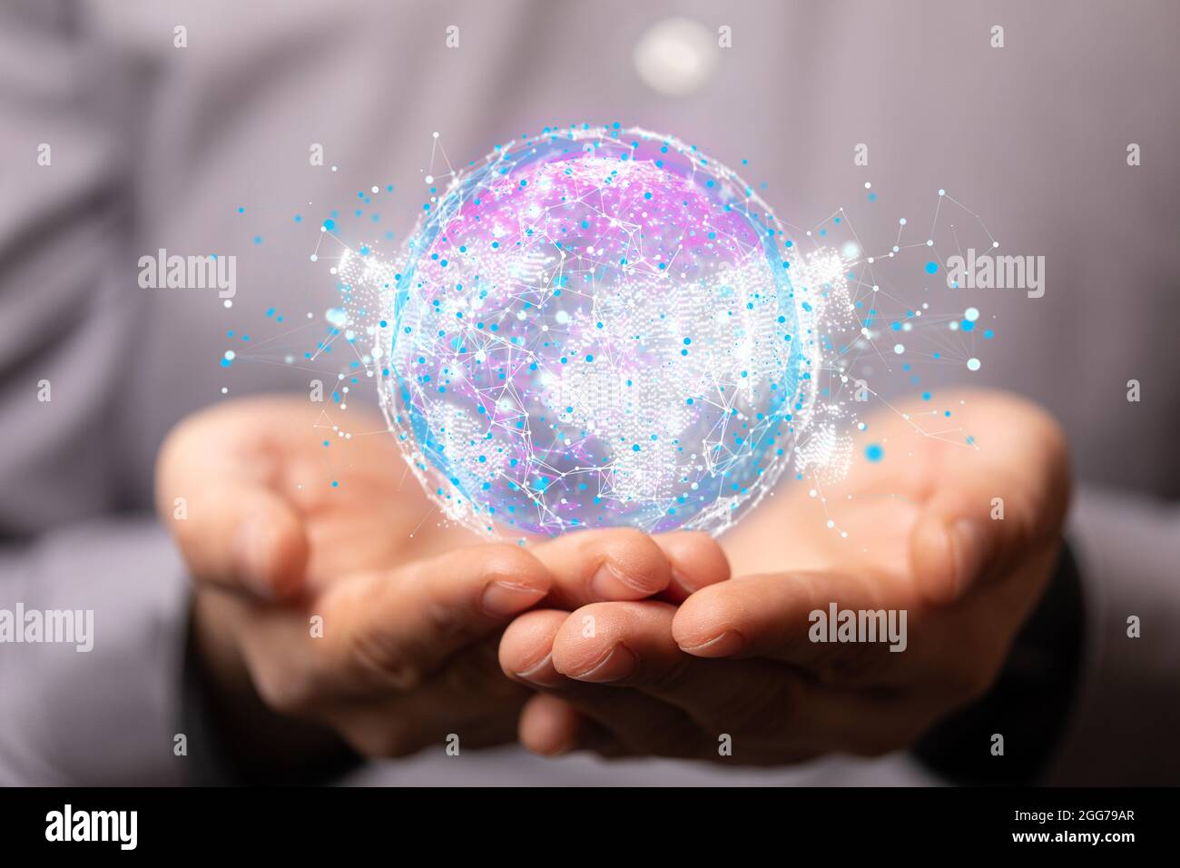 A digital concept of networking on hands Stock Photo - Alamy