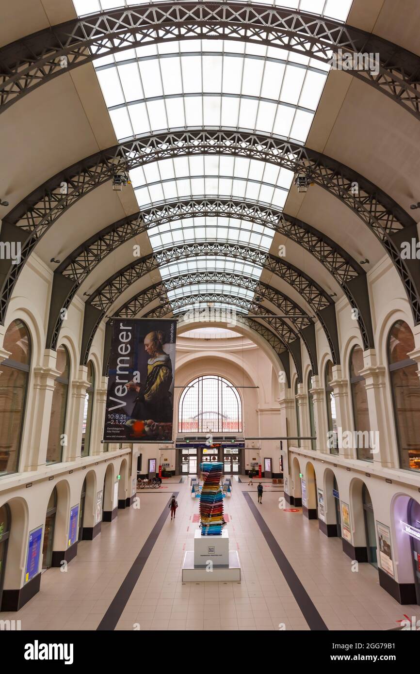 Dresden, Germany - August 1, 2021: Dresden main railway station ...