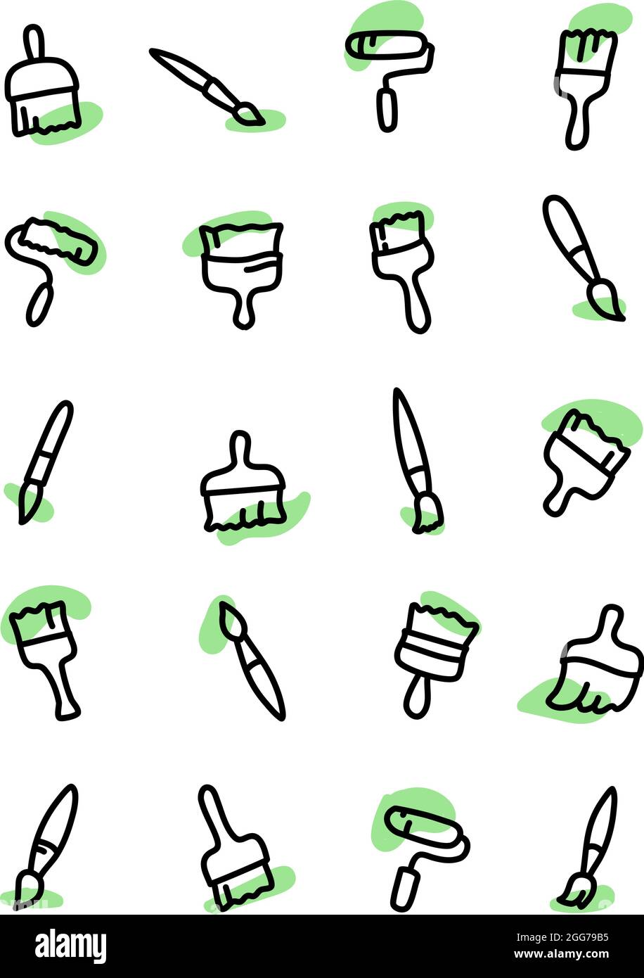 Art supplies painting on Stock Vector Images - Alamy