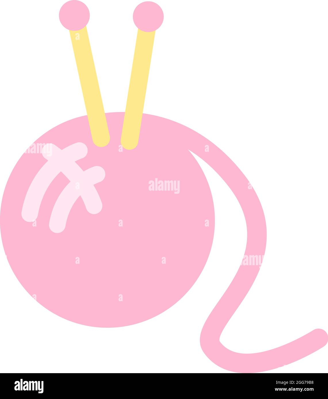 Knitting yarn, icon illustration, vector on white background Stock ...