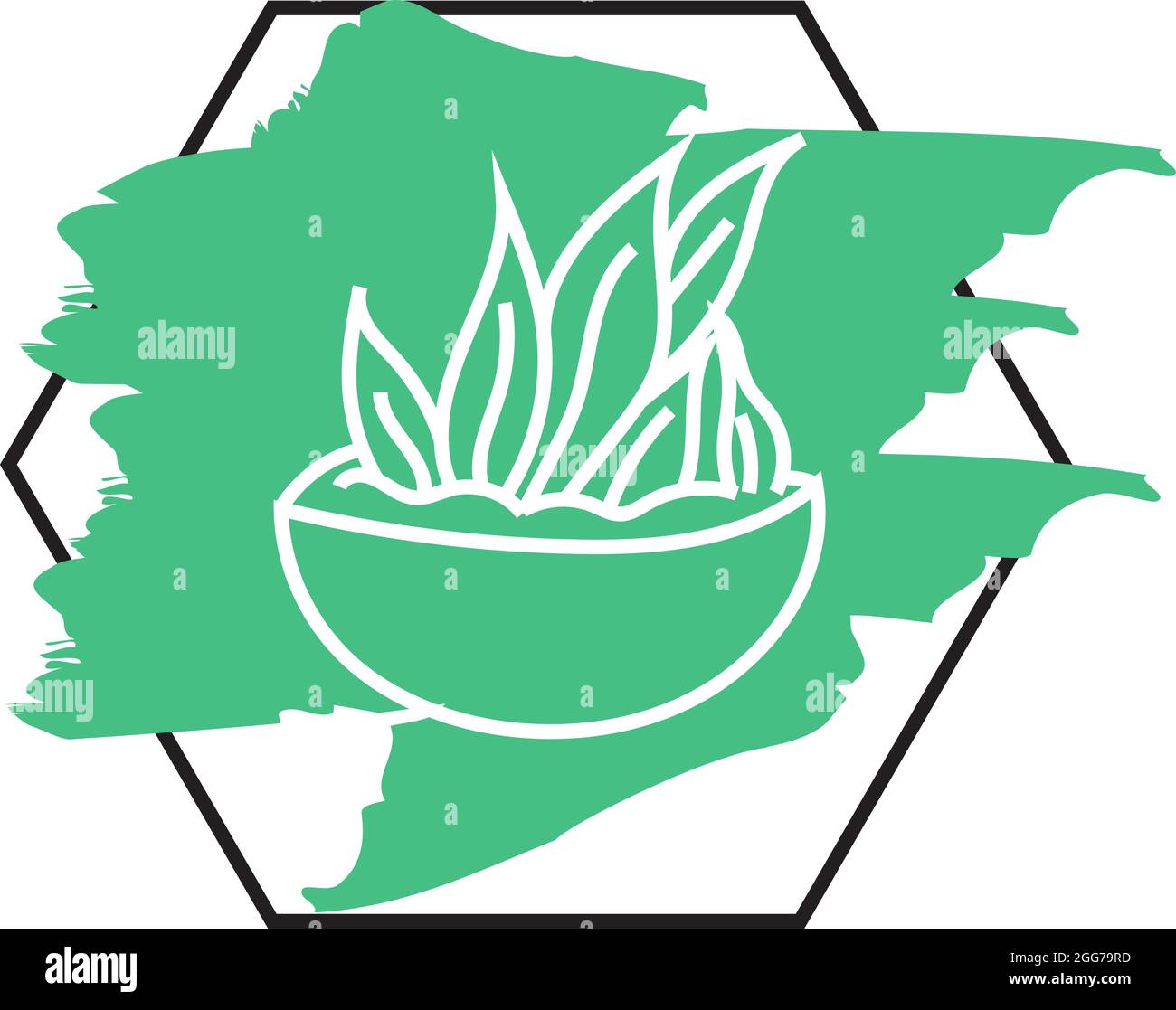 Agave in a pot, icon illustration, vector on white background Stock ...
