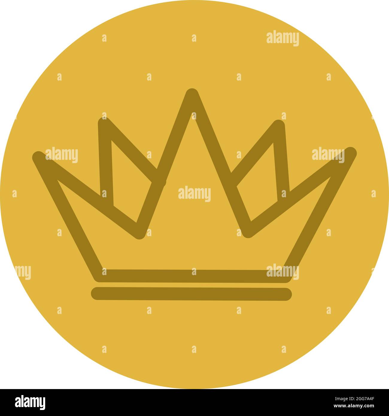 Princes crown, icon illustration, vector on white background Stock ...