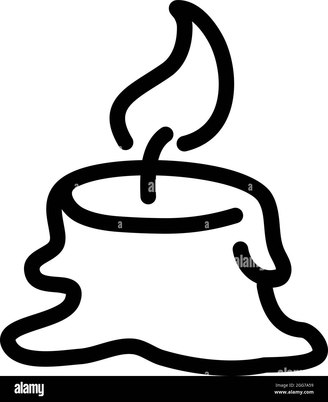 Melted candle Stock Vector Images - Alamy