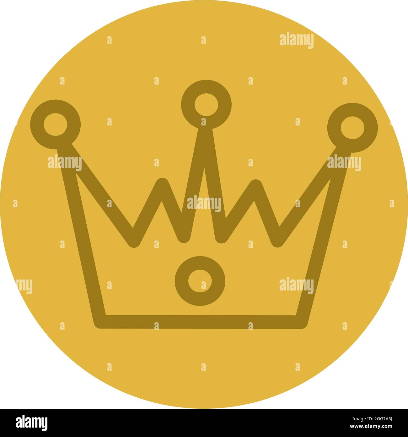 Golden crown icon hi-res stock photography and images - Alamy