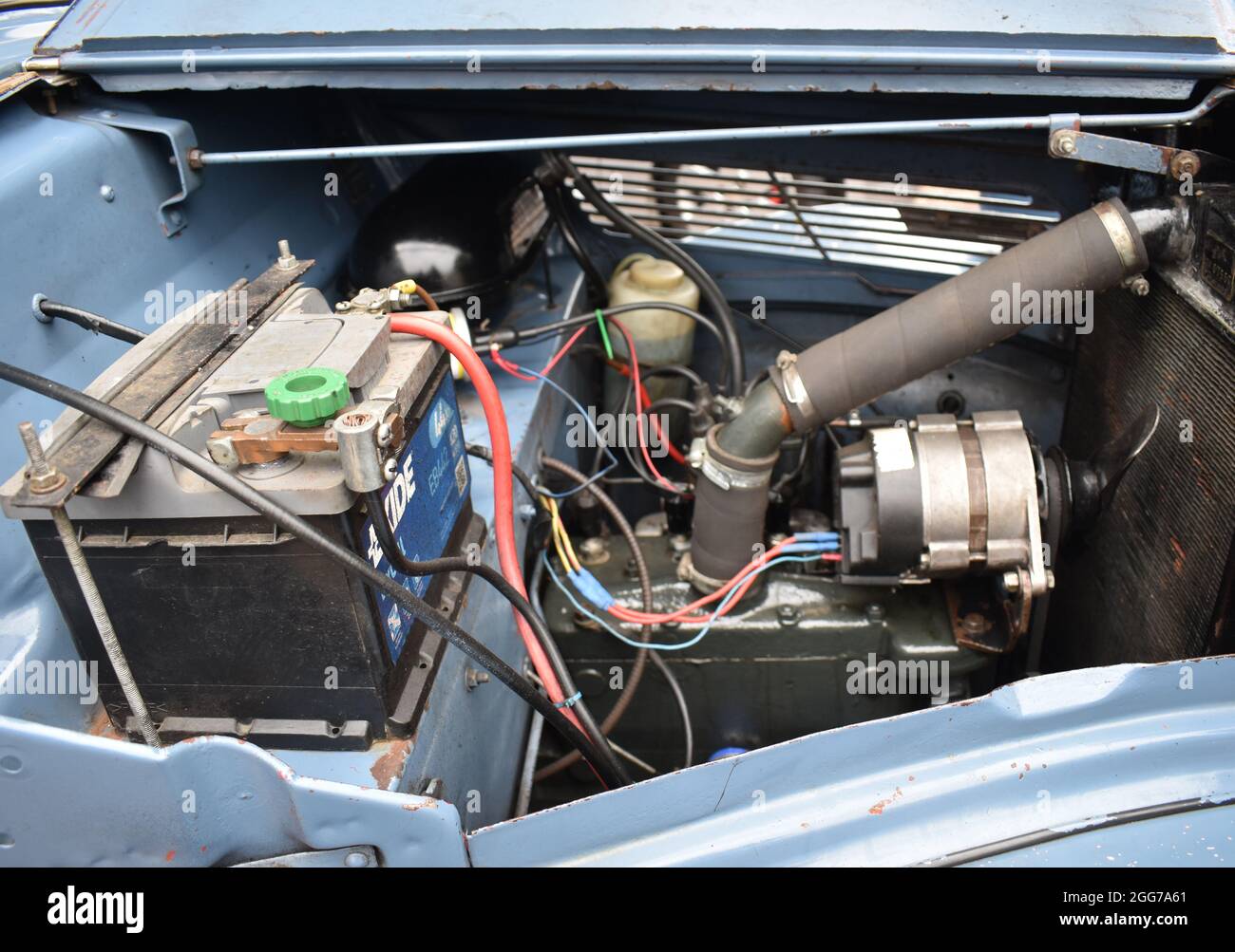 A Ford Popular E93a car engine at The Stony Stratford Classic Car ...