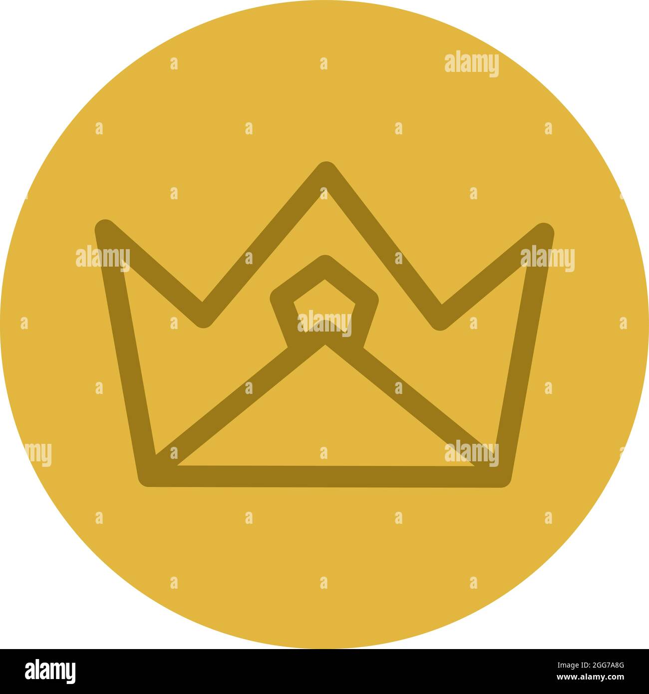 Queens crown, icon illustration, vector on white background Stock ...