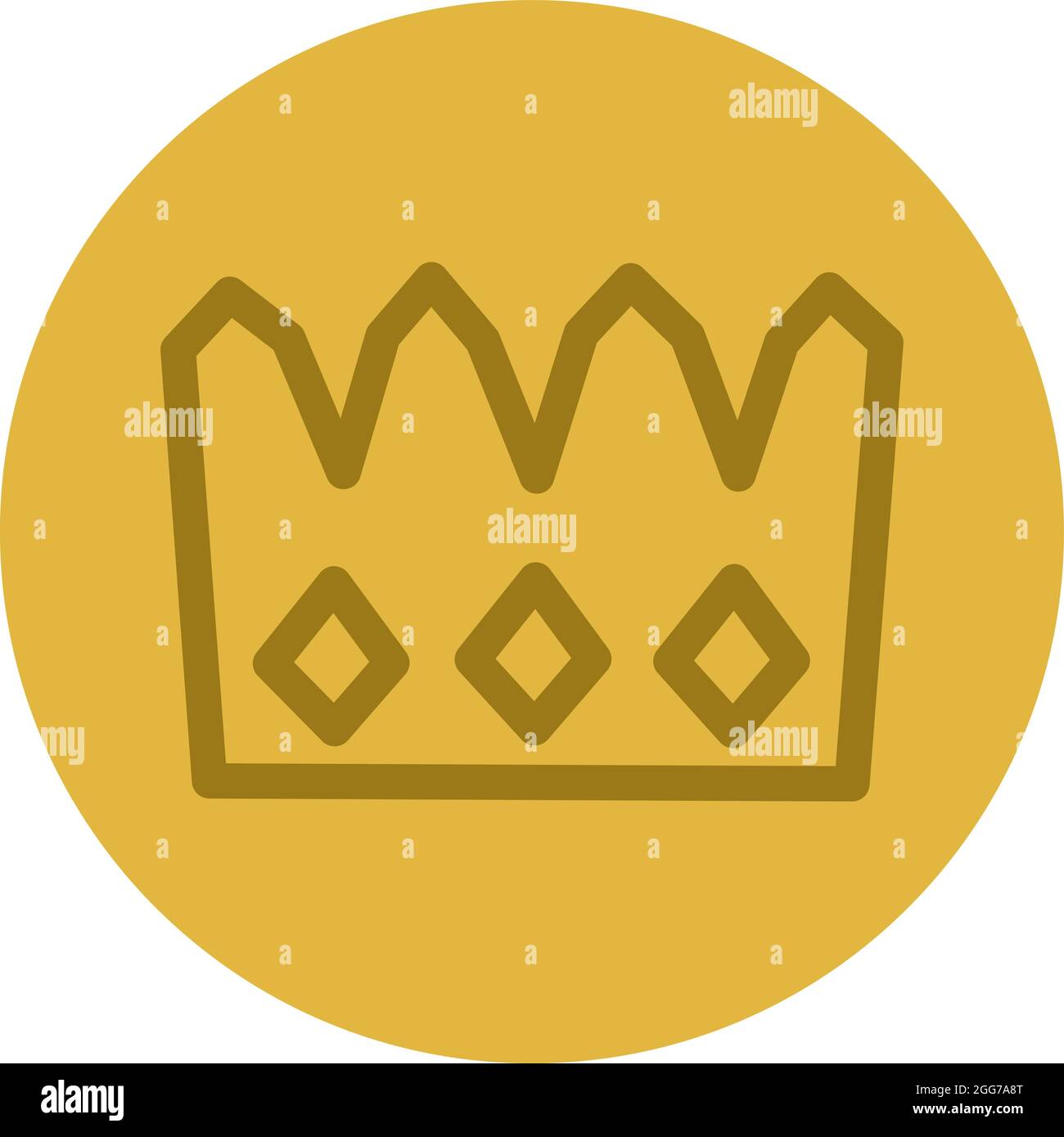Monarchy crown, icon illustration, vector on white background Stock ...