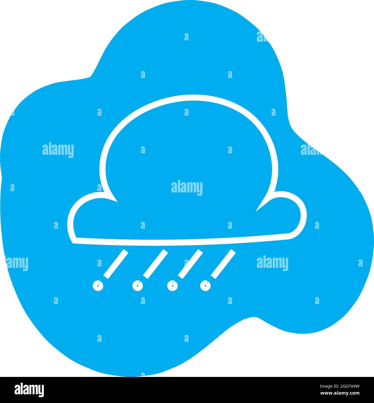 Thunder cloud, icon illustration, vector on white background Stock ...